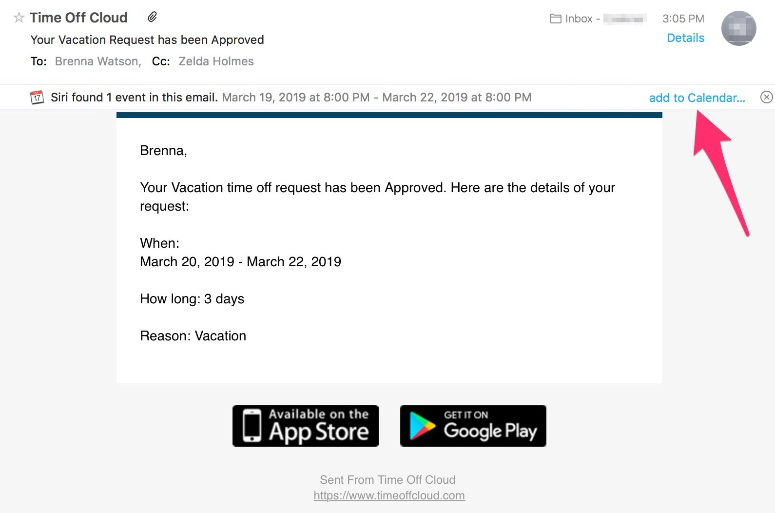 Time Off Request Workflow